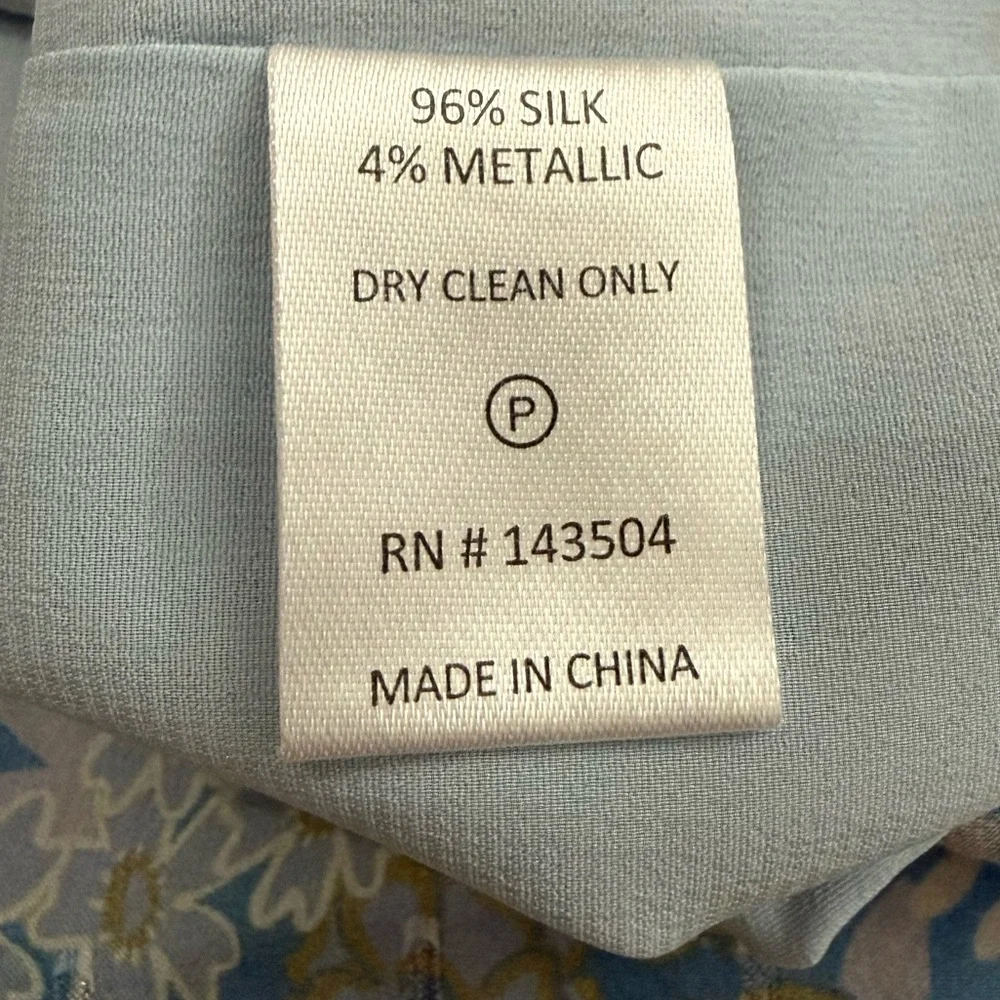 Marie Oliver | Tops | Marie Oliver Silk Blouse Metallic Floral Boho ...